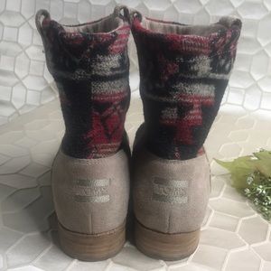 Toms | Shoes | Toms Aztec Ankle Boots Taupe Suede W | Poshmark